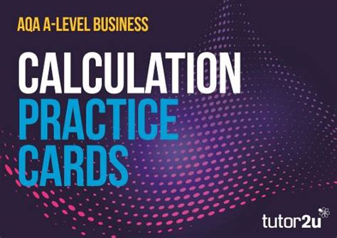AQA A Level Business Calculation Practice Cards Waterstones