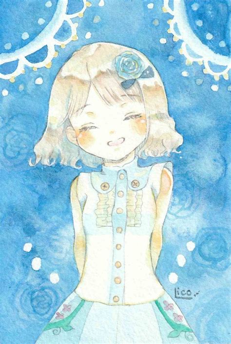 あなたのあお色の作品を見せてください あお色は特にだいすきな色です。。 」莉子のイラスト