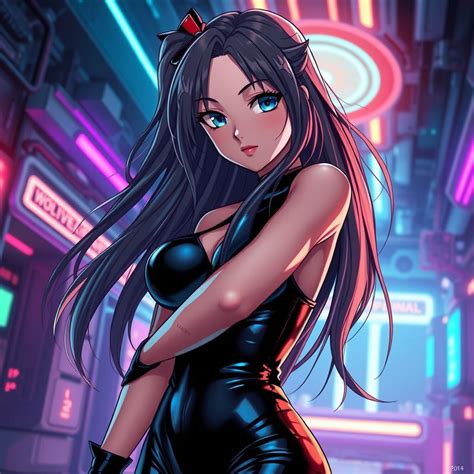 Futuristic Latex Fantasy Captivating Anime Art