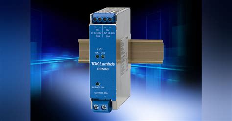 Tdk Releases Low Loss 20a To 40a Din Rail Mount Redundancy Module That Assists Load Current