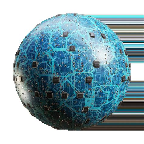 Blue Circuit Board Pbr Texture