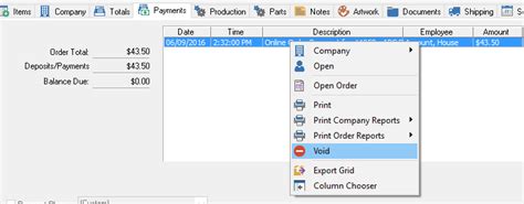 How To Void An Online Payment Control