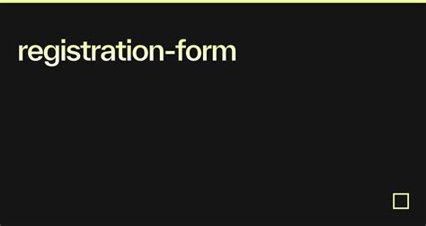 Registration Form Codesandbox