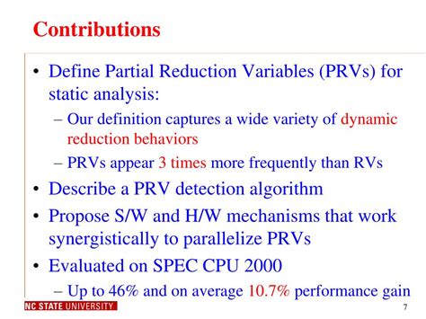 Ppt Speculative Parallelization Of Partial Reduction Variables