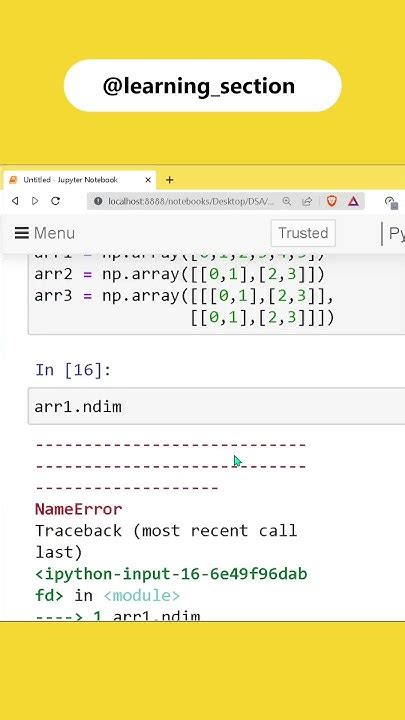 Checking Dimensions In Numpy Ndim Python Numpy Data Science Youtube