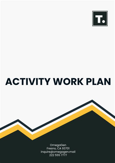 Free Activity Plan Template To Edit Online