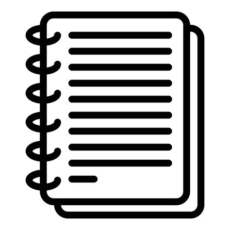 Smart Office Notebook Icon Outline Style 15892541 Vector Art At Vecteezy
