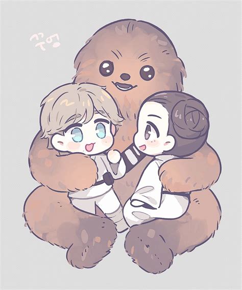 Princess Leia Luke Skywalker And Chewbacca Star Wars And 1 More