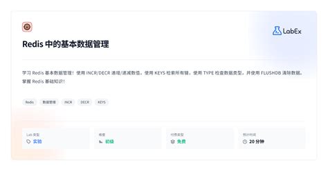 Redis 基本数据管理 Labex