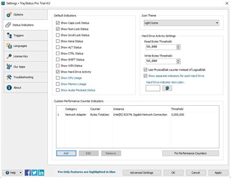 Screenshots TrayStatus By Binary Fortress Software
