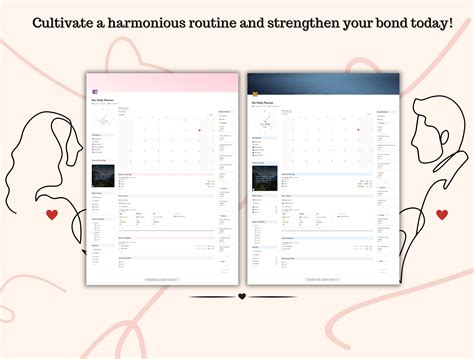 Notion Template Notion Couple Planner Notion Couple Dashboard All In One Dashboard Notion Daily