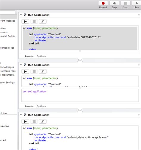 Macos Running Multiple Applescripts In Order In Automator Stack