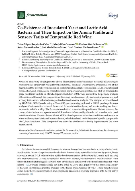 Co Existence Of Inoculated Yeast And Lactic Acid Bacteria And Their