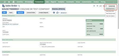 Customize Sublist Labels On A Sales Order Suiterep