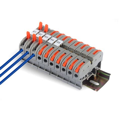 Pct 211b Spring DIN Rail Terminal Block With Bridging Adaptor China Wire Terminal Block And
