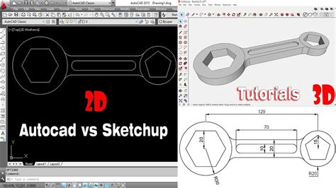 AutoCAD 2D Tutorial For Beginners 3D Practice Drawing YouTube