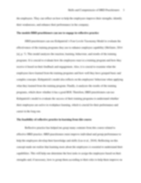 Solution The Skills And Competencies Of Human Resource Development