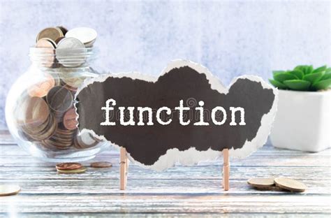 Black Color Letter In Word Function On White Felt Board Background Stock Photo Image Of