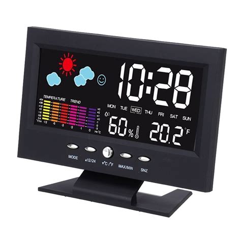 Lcd Temperature Clock Electronic Sound Control Clo Grandado