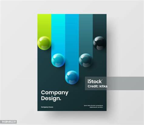 현대 현실적인 공 팜플렛 레이아웃입니다 여러 가지 빛깔의 연례 보고서 벡터 디자인 서식 파일입니다 A4 용지에 대한 스톡 벡터