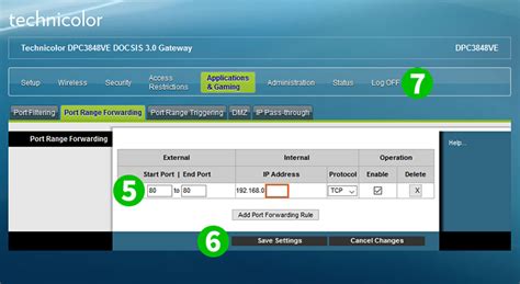 Enable Port Forwarding For The Technicolor Dpc3848ve Cfos Software