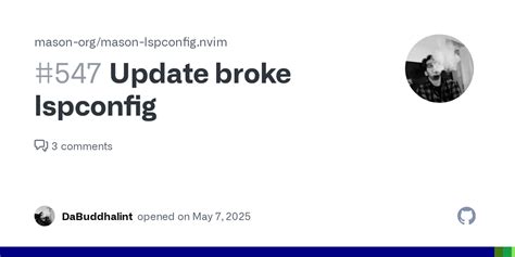 Update Broke Lspconfig · Issue 547 · Mason Orgmason Lspconfignvim