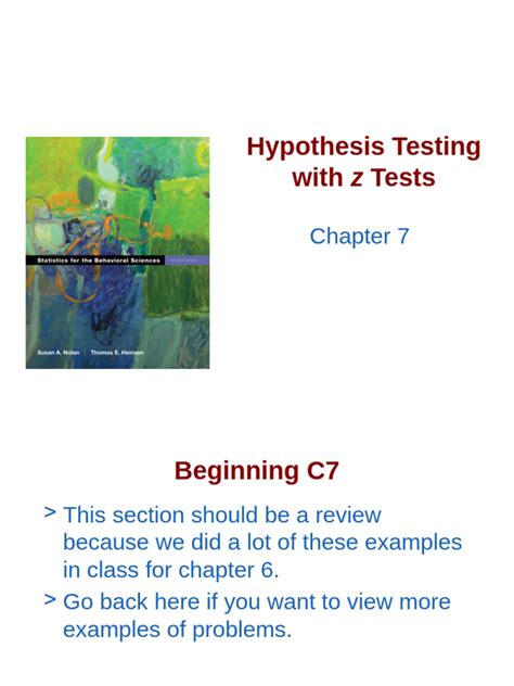 Hypothesis Testing With Z Tests Pdf Null Hypothesis Statistics