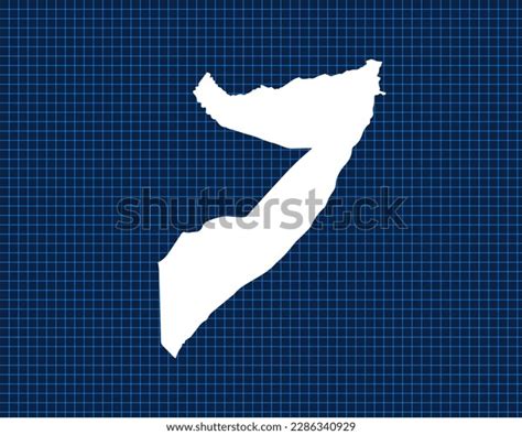 White Map Design Isolated On Blue Stock Vector Royalty Free