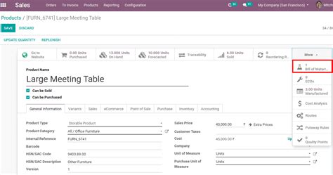How To Create Bill Of Material Bom In Odoo 13