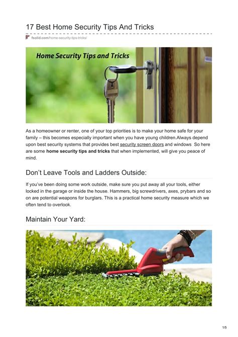 Ppt Home Security Tips And Tricks Powerpoint Presentation Free Download Id 7942471
