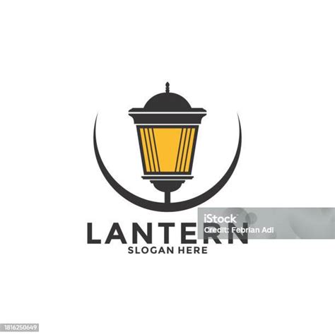 랜턴 램프 로고 디자인 크리에이 티브 랜턴 램프 로고 벡터 템플릿입니다 현대적인 디자인 플랫 로고 벡터 일러스트 0명에 대한 스톡 벡터 아트 및 기타 이미지 Istock