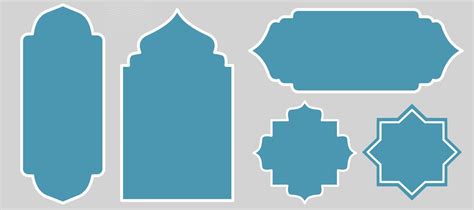 Set Of Islamic Shapes For Frame Background 20211989 Vector Art At Vecteezy