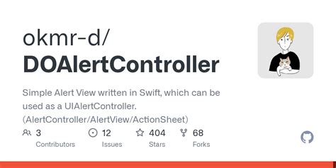Github Okmr Ddoalertcontroller Simple Alert View Written In Swift Which Can Be Used As A