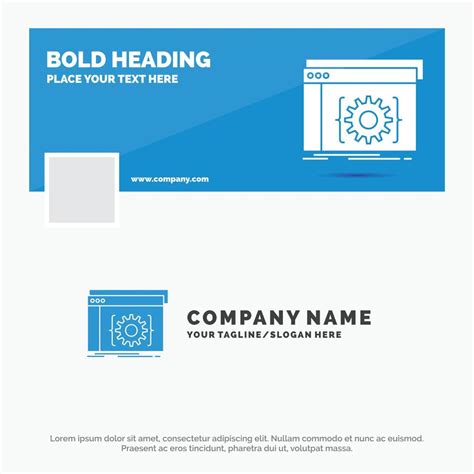 Blue Business Logo Template For Api App Coding Developer Software Facebook Timeline Banner