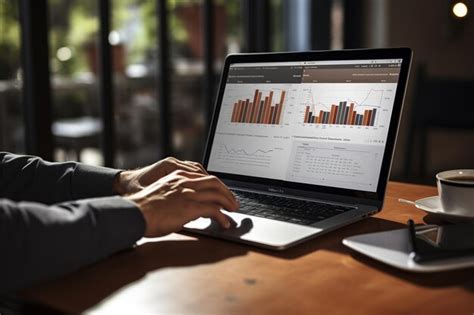 Premium Photo Focusedworkdaybusinessmanlaptopcoffeeanalytics