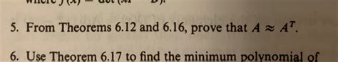 From Theorems And Prove That A AT Chegg Com