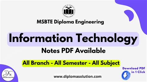 Msbte Information Technology Notes Pdf Diploma It Branch Notes Pdf