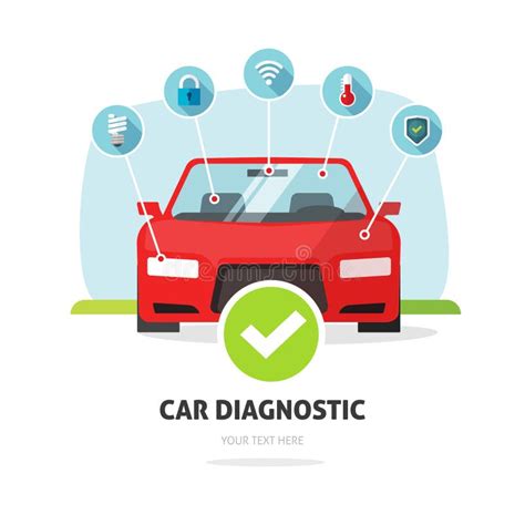 Car Diagnostic Service Concept Vector Auto Maintenance Test Station