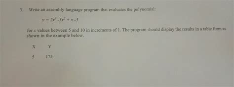 Solved 3 Write An Assembly Language Program That Evaluates