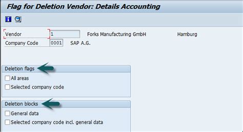 sap master sap fi delete a vendor