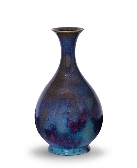 A Purple Splashed Jun‘ Bottle Vase Yuhuchunping Yuan Dynasty 1279