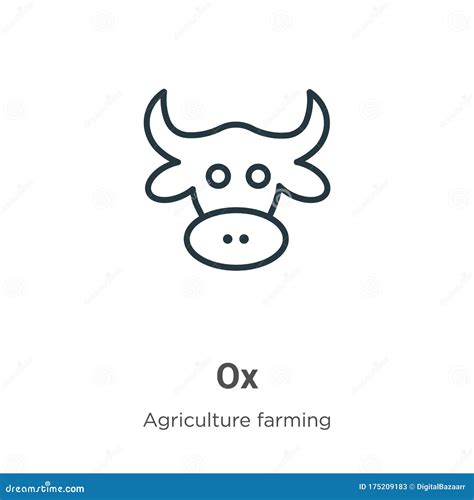 Ox Outline Vector Icon Thin Line Black Ox Icon Flat Vector Simple Element Illustration From