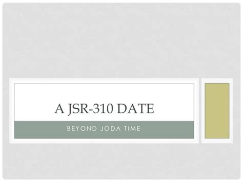 A Jsr 310 Date Beyond Joda Time Pptx