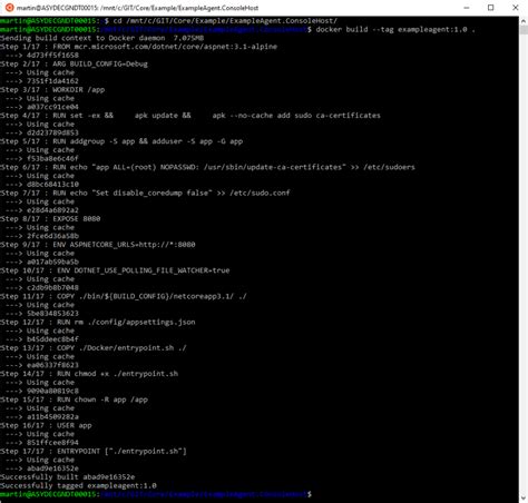 creating a docker image