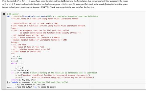 Find The Root Of X 5x 10 Using Fixed Point