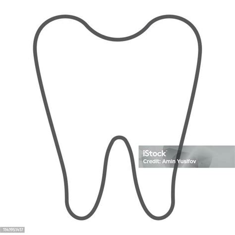 치아 얇은 라인 아이콘 치과 의사와 치과 치아 기호 벡터 그래픽 흰색 바탕에 선형 패턴 10에 대한 스톡 벡터 아트 및 기타 이미지 Istock