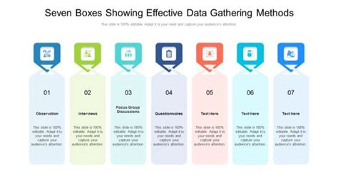 Seven Boxes Showing Effective Data Gathering Methods Ppt Powerpoint Presentation File Layout Pdf