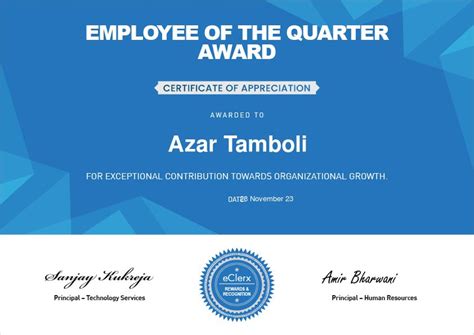 Azar Tamboli On Linkedin Employeeofthequarter Gratitude 17 Comments