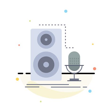 Live Mic Microphone Record Sound Flat Color Icon Vector 19095660 Vector Art At Vecteezy