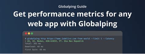 Get Performance Metrics Of Any Website Or App